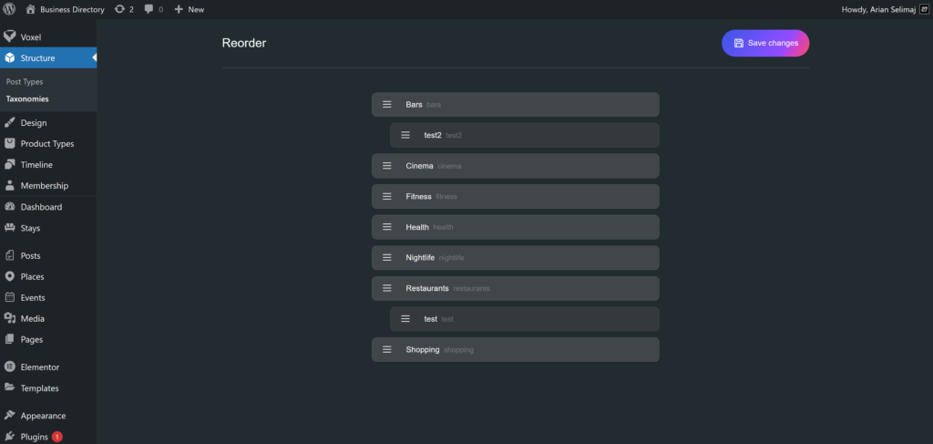 Creating and managing taxonomies - docs.getvoxel.io